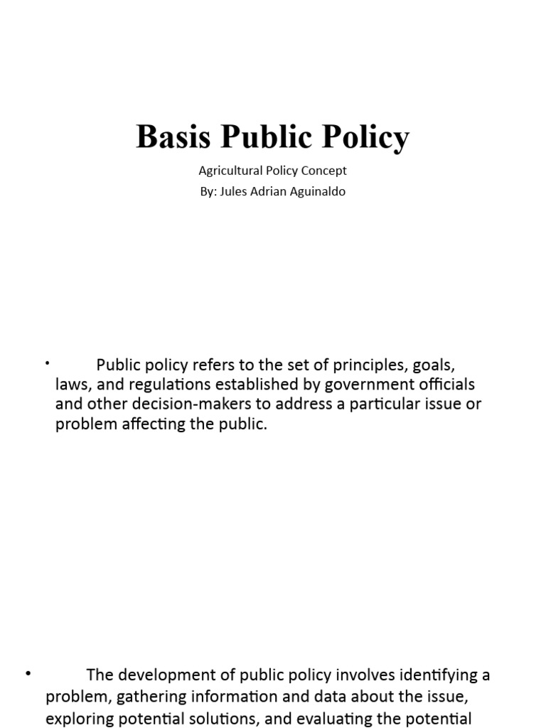 Basis Public Policy | PDF | Agricultural Policy | Agriculture