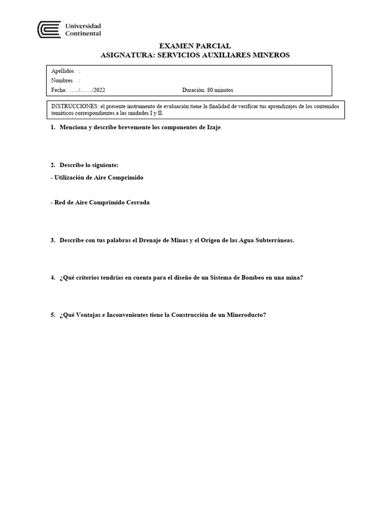 Examen Parcial Sam | PDF