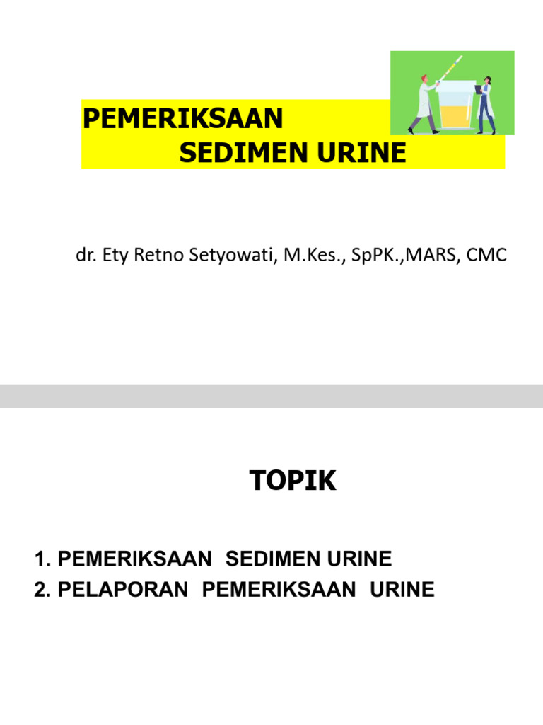 Panduan Pemeriksaan Sedimen Urine | PDF