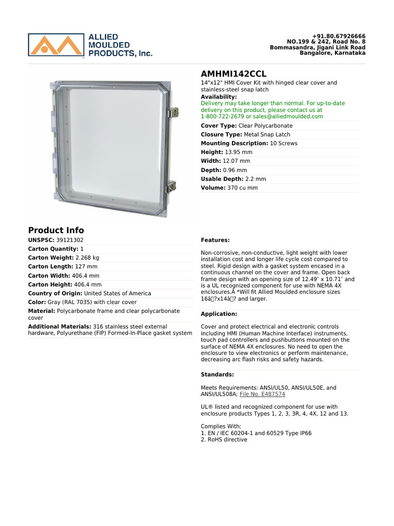 AMHMI142CCL | PDF | Materials | Physical Sciences