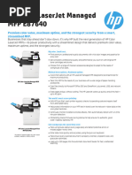 HP Laserjet Managed MFP E826Dn Printer Series: Datasheet | PDF | Image Scanner | Microsoft Windows