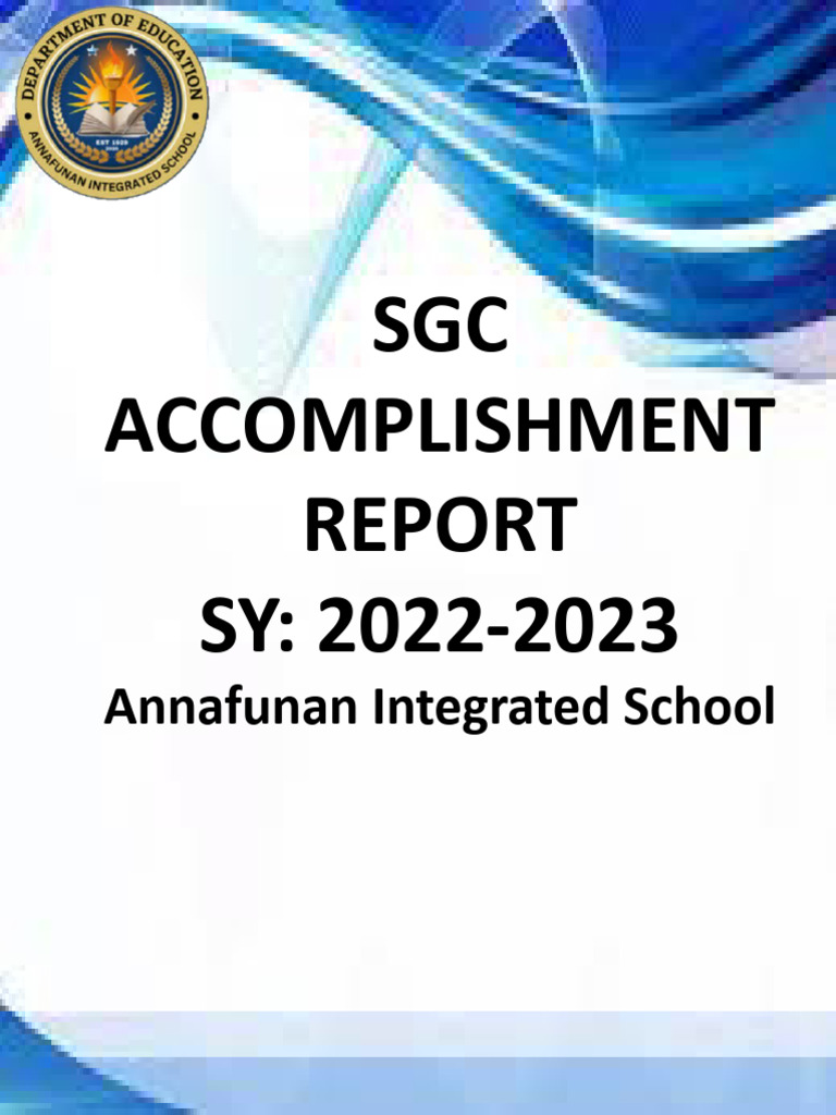 SGC Accomplishment Report | PDF