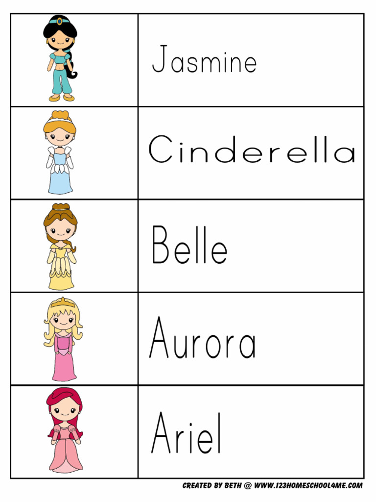 Favorite Princess tracing | PDF