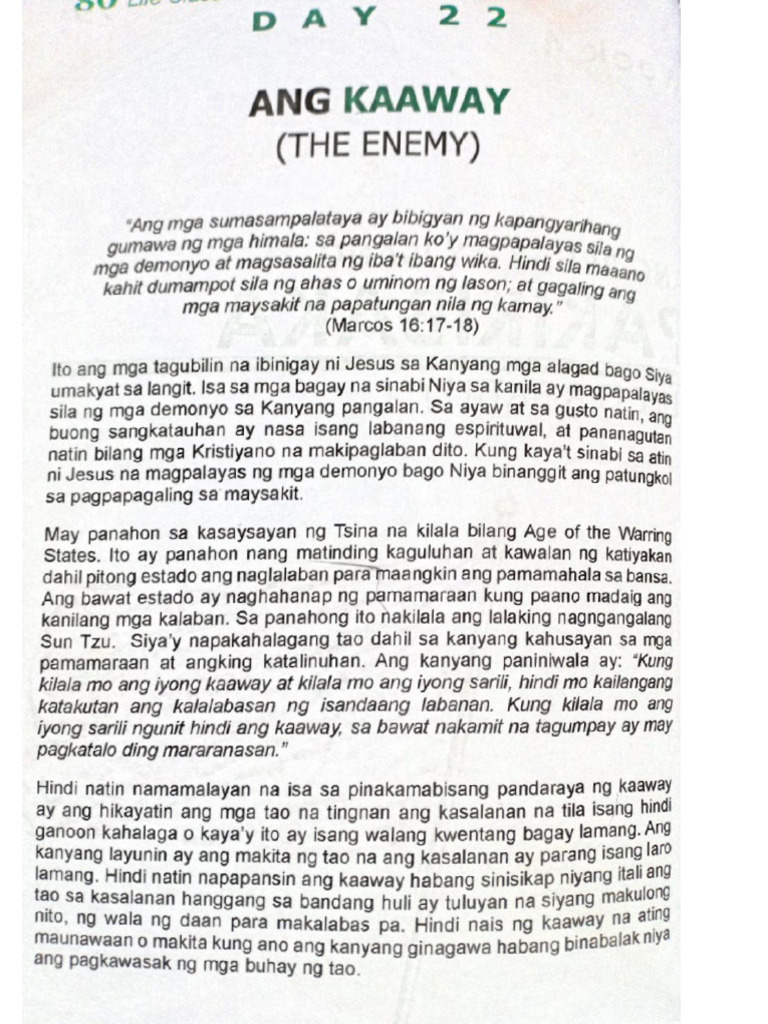 Lifeclass Reading Book Day 22 Day 28 | PDF