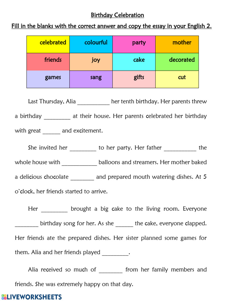 Essay Birthday | PDF