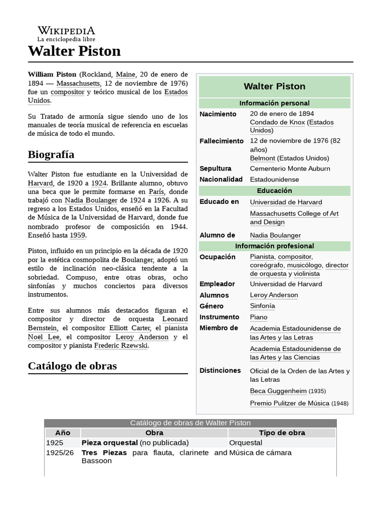 Walter Piston | PDF