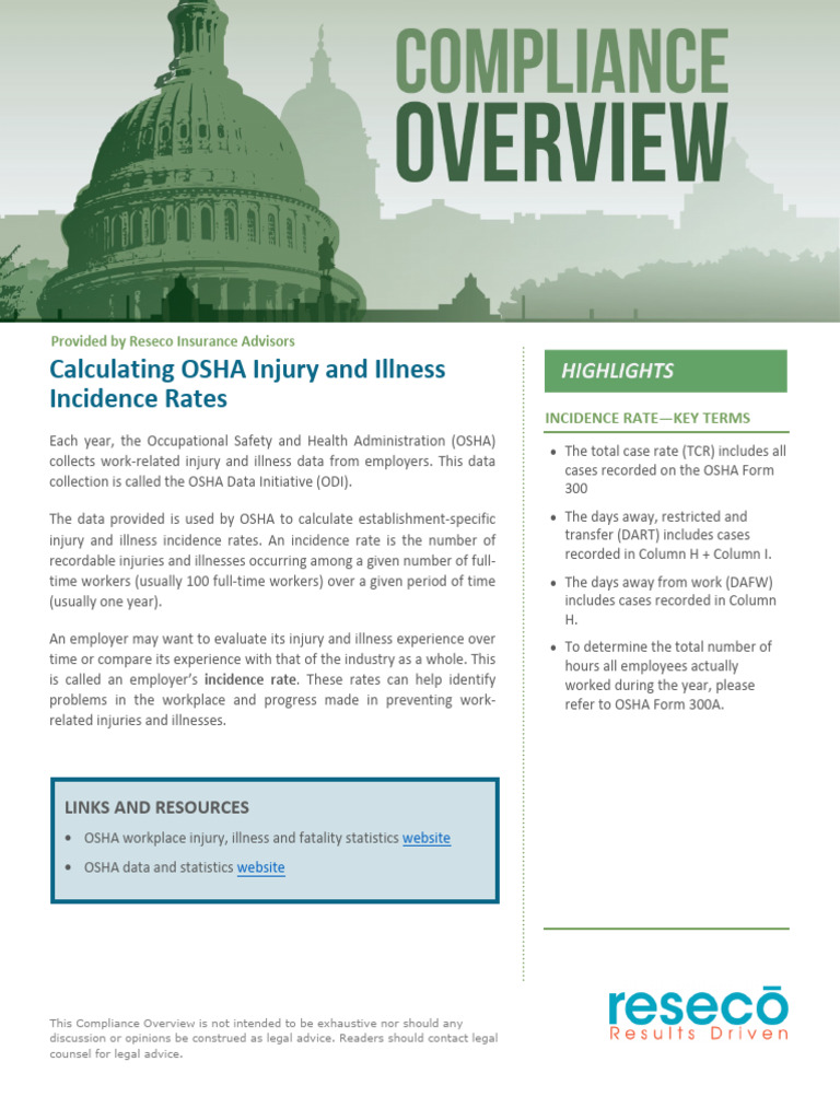 OSHA Illness Injury Incidence Rates | PDF | Occupational Safety And ...