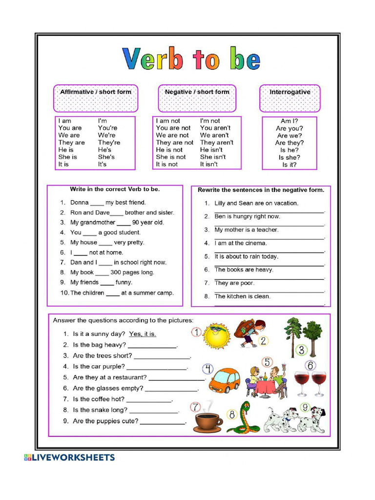 Verb To Be (Aff-Neg-Inter) | PDF