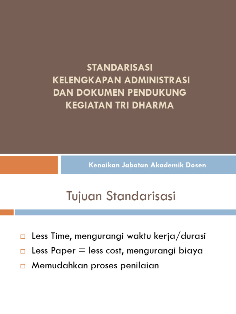 Presentasi Kelengkapan Adm Dokumen Pendukung | PDF