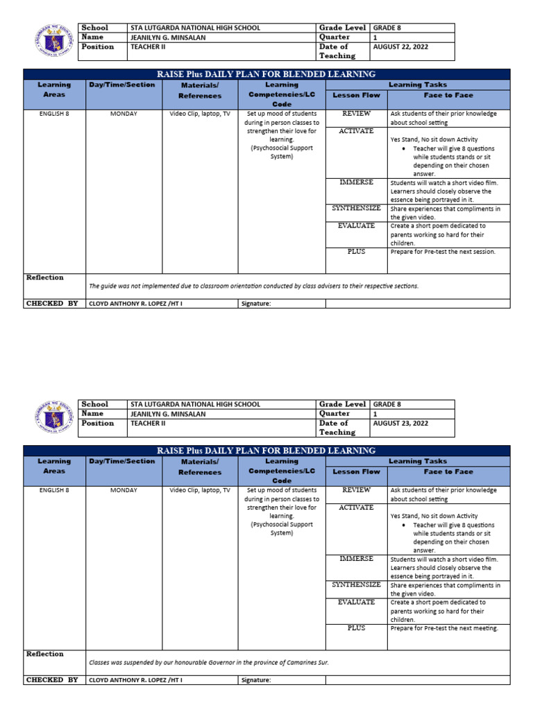 Raise Plus | PDF | Teachers | Learning