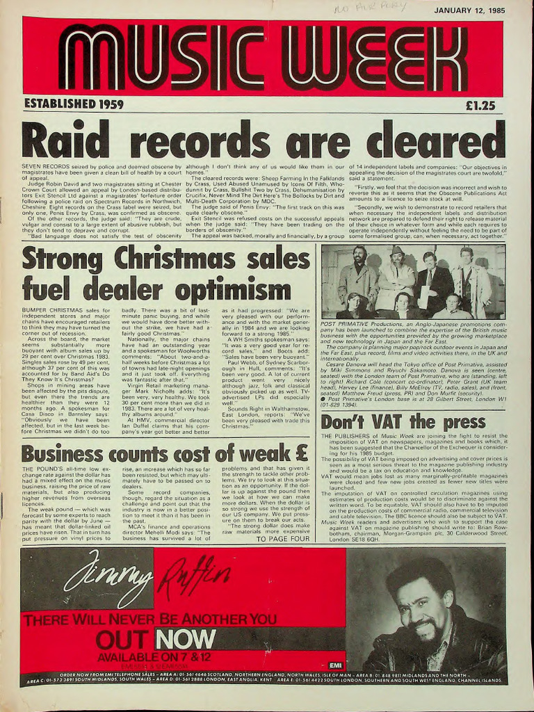 Music Week 1985 01 12 | PDF