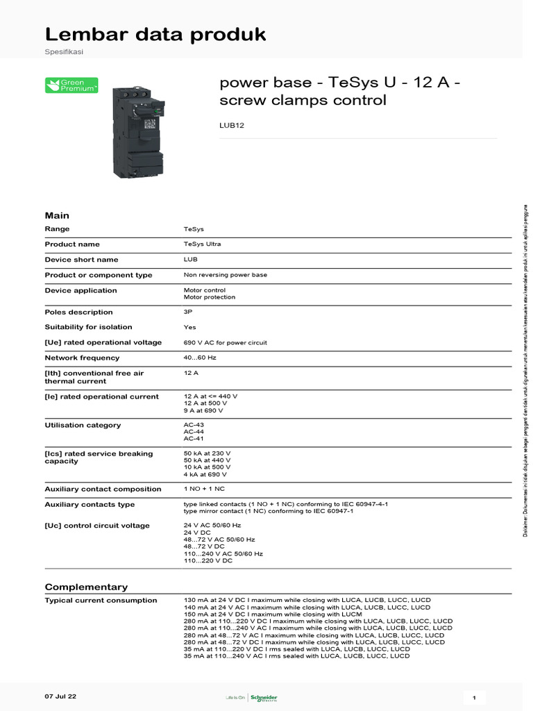 TeSys Ultra - LUB12 | PDF | Alternating Current | Electromagnetism