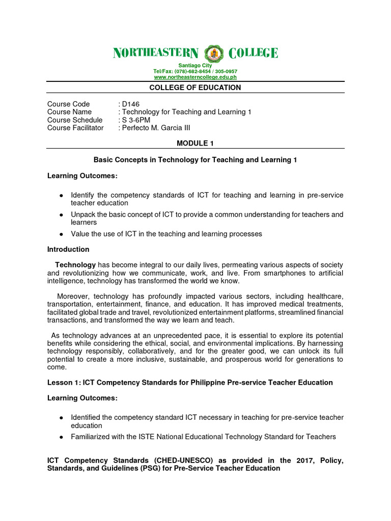 Educ 18 Module 1 | PDF