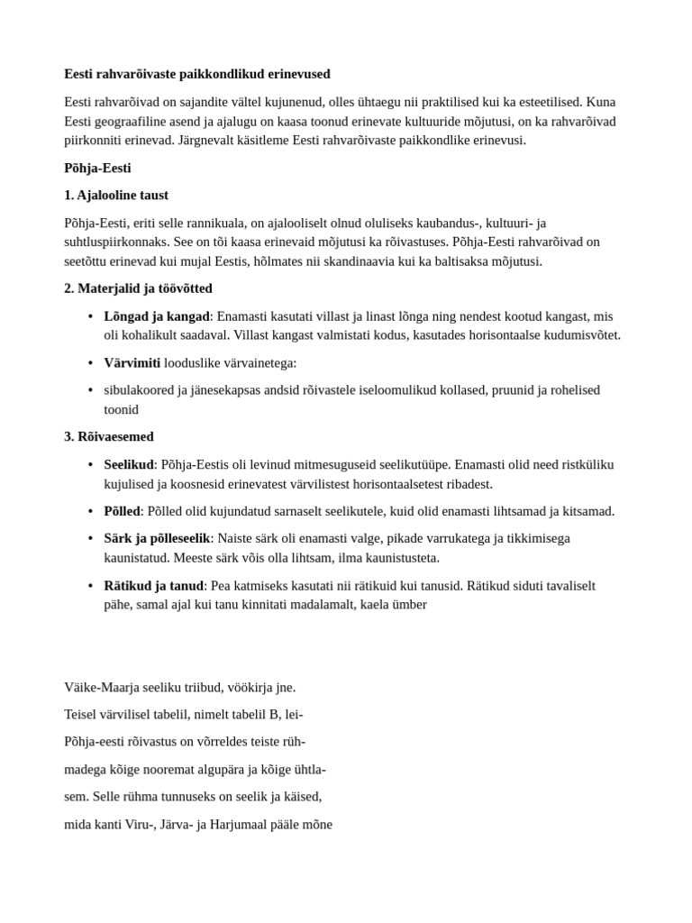 Eesti rahvariided | PDF