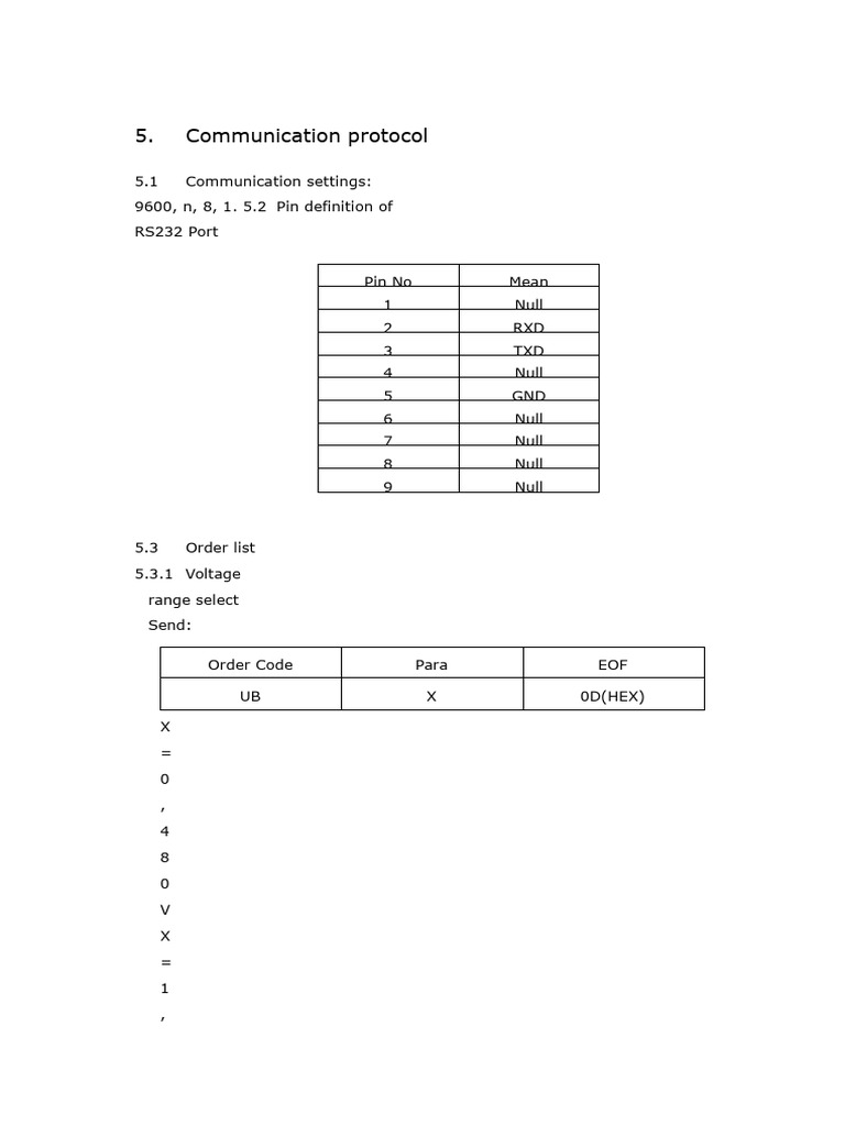 RS232 Communication Protocol Guide | PDF | Computing | Electricity