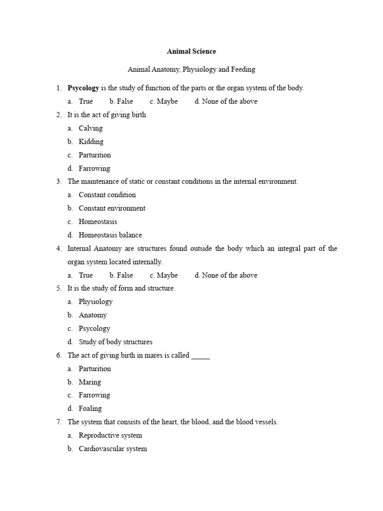 Ansci Anatomy Physiology and Feeding Group 4 | PDF