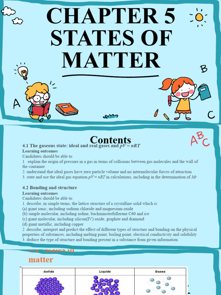 Chapter 5 States of Matter | PDF