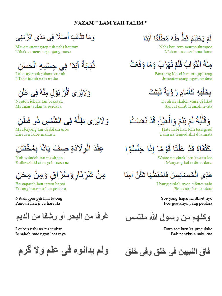 Lam Yah Talim Aceh Final | PDF