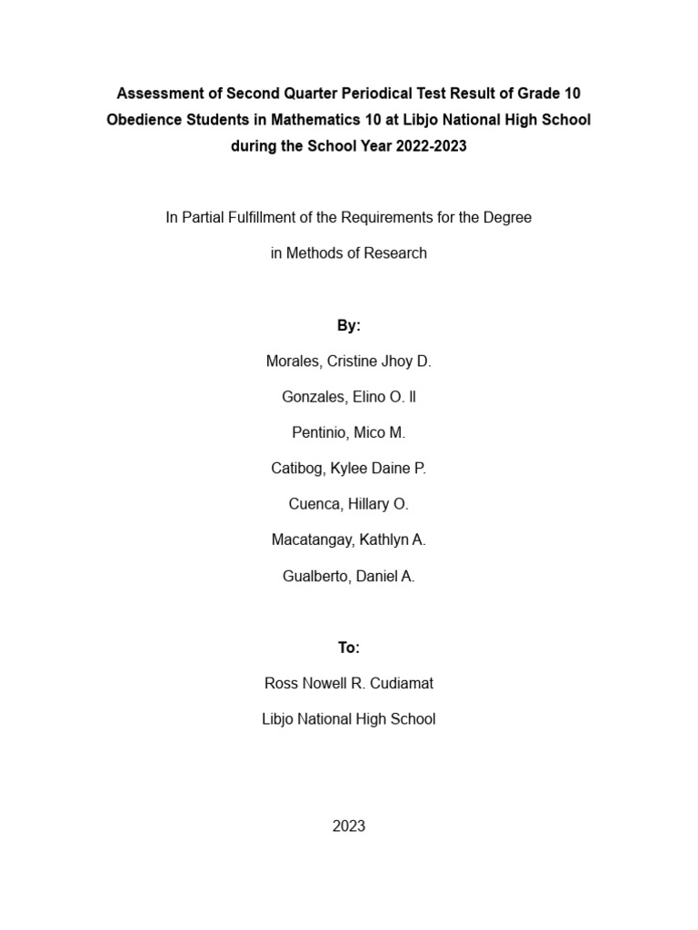 Research Math | PDF | Evaluation Methods | Scientific Method