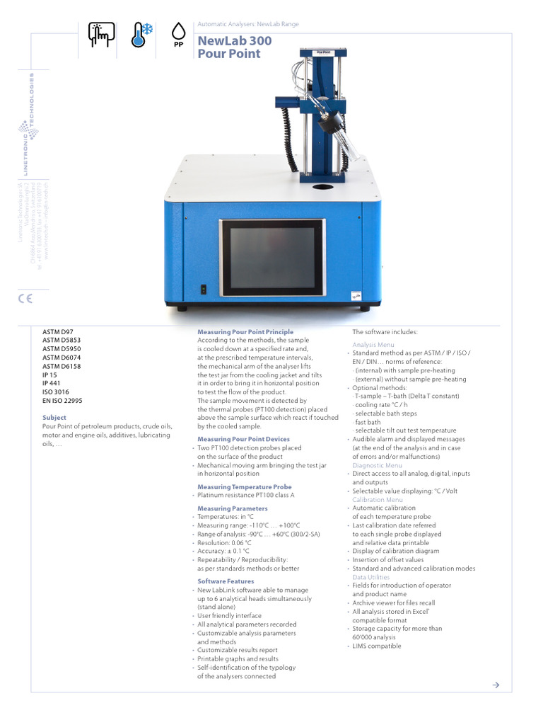 4# Pour Point - NewLab 300 | PDF | Manufactured Goods | Electrical ...