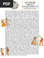 Leonor Orosa | PDF | Dances | Philippines