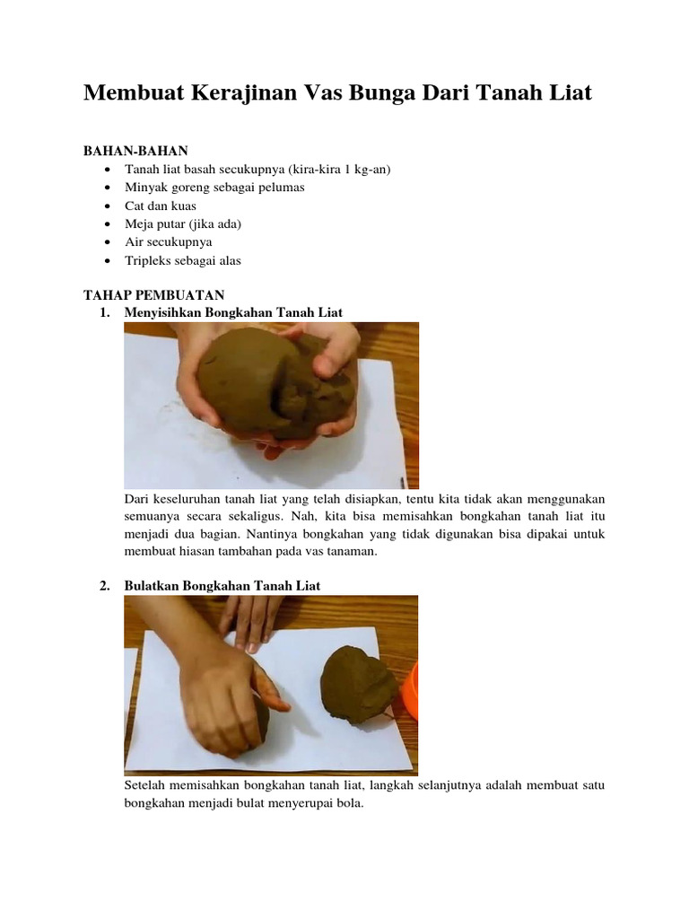 Membuat Kerajinan Vas Bunga Dari Tanah Liat Pdf