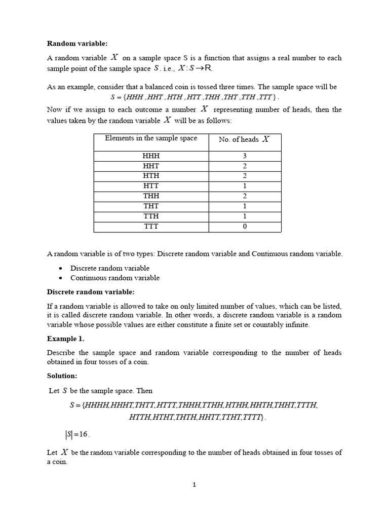 Random Variable | PDF