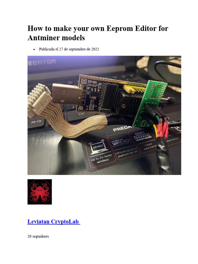 Eeprom Editor For Antminer Models | PDF | Usb | Personal Computers