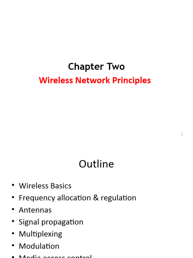 Chapter 2 Wireless Network Principles | PDF | Radio | Antenna (Radio)