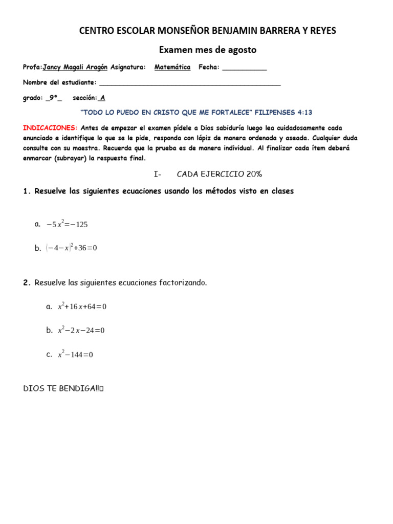 EXA 9° Mate 2023 | PDF