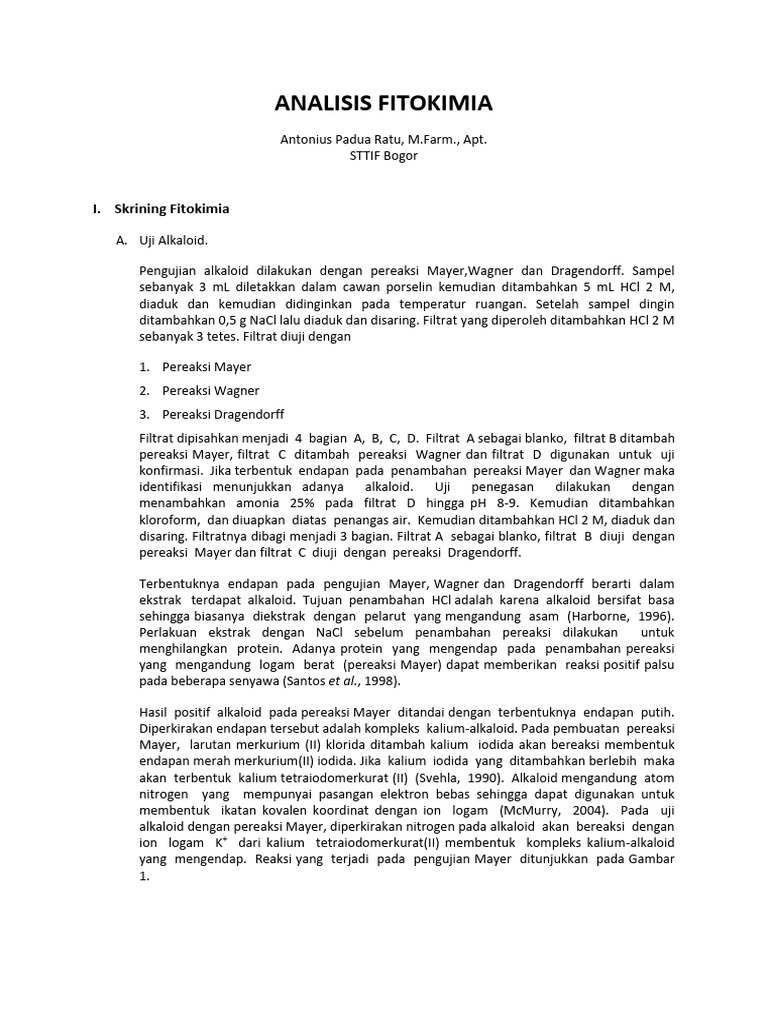 Analisis Fitokimia | PDF | Sains & Matematika