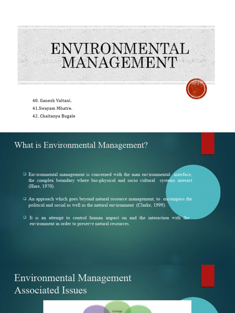 Environmental Management in Industries | PDF | Environmental Policy ...