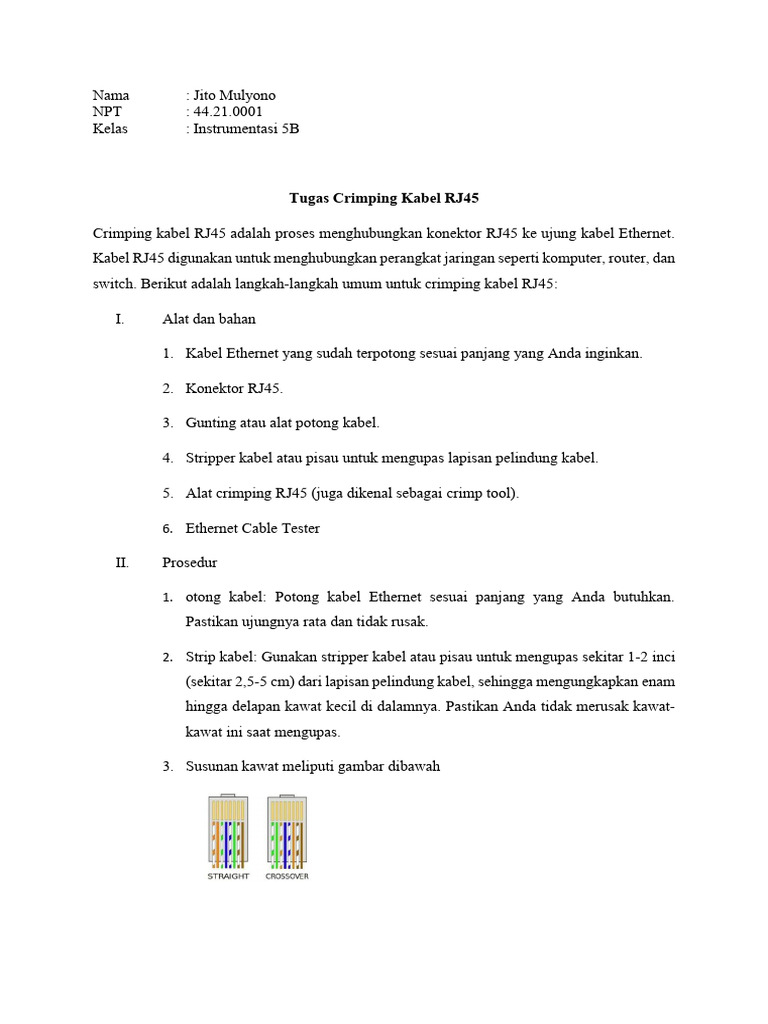 Jito Mulyono - Tugas Crimping | PDF