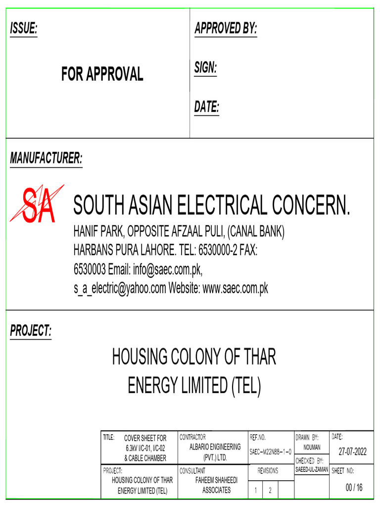 1 - Shop Drawings of HT Panel Rev.06 | PDF | Alternating Current | Relay