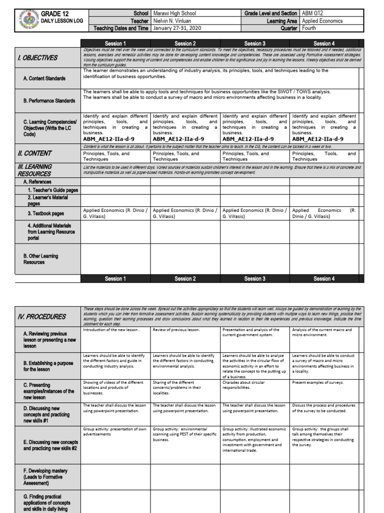 ABM - AE12 IIa D 9 Week 2 | PDF