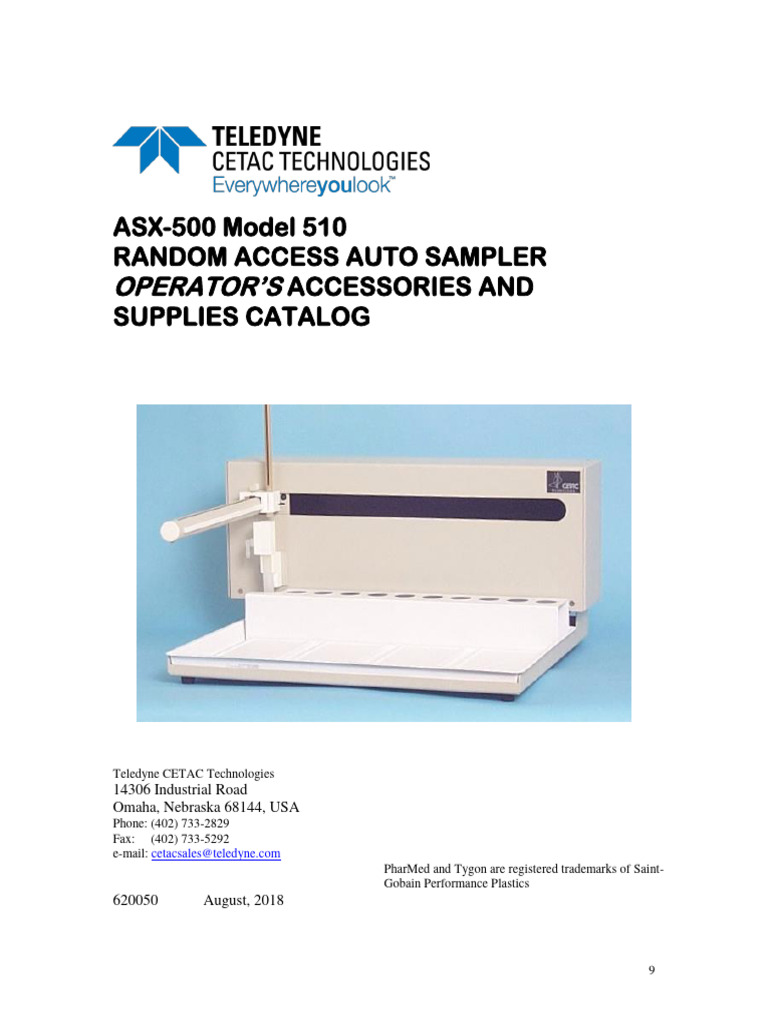 ASX 500 Autosampler | PDF | Equipment | Manufactured Goods