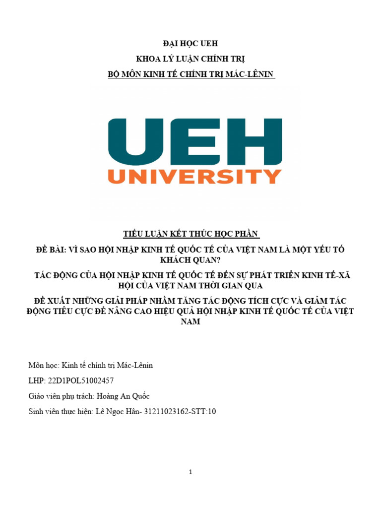 ĐẠI HỌC UEH | PDF