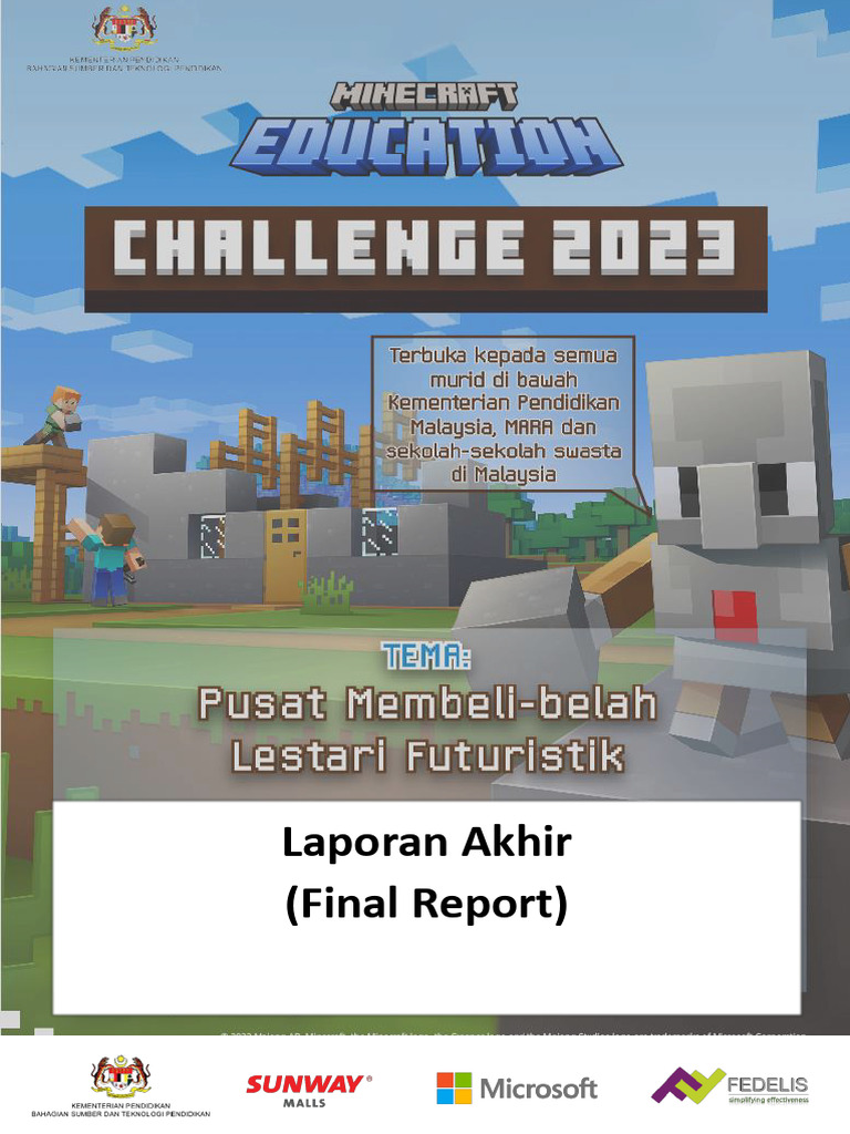 Templat Laporan Akhir Projek Minecraft Education Nur Aufa Raysha 2 | PDF