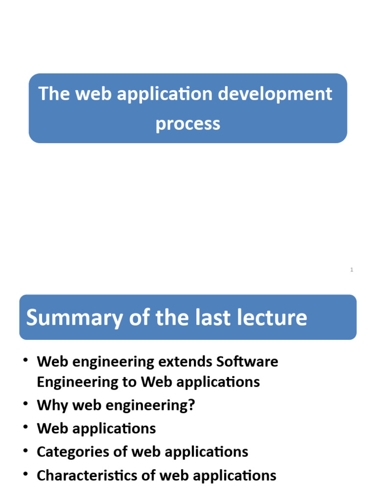 Lect 2 Web Development Process Model | PDF | Software Development Process | Systems Engineering