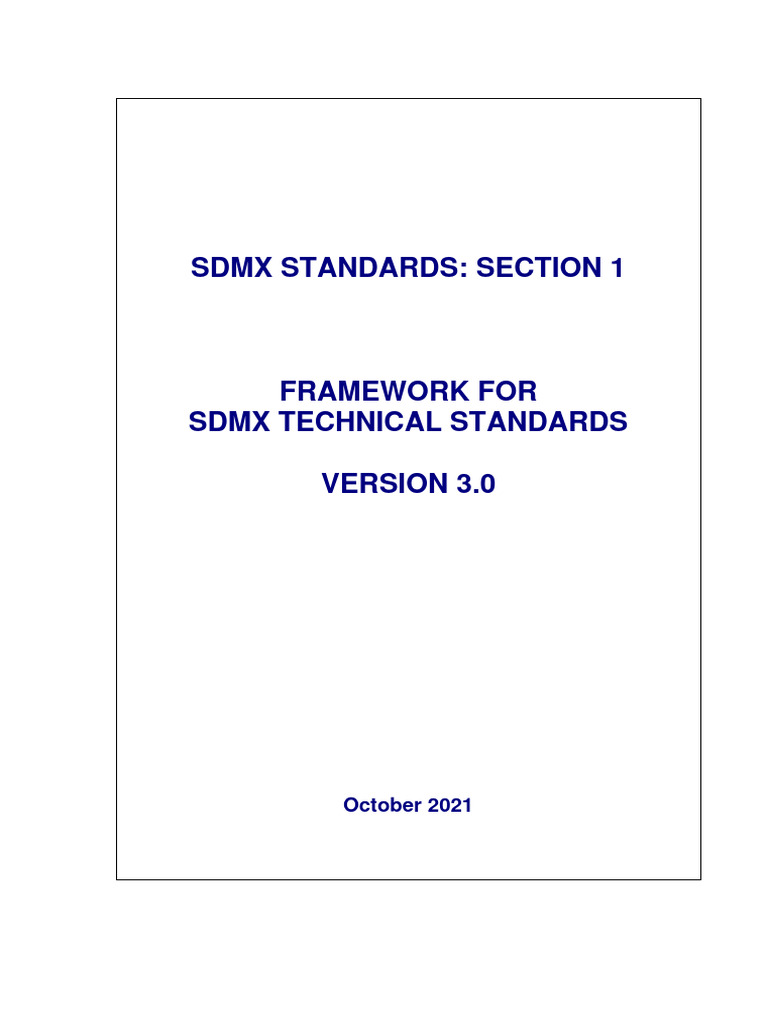 SDMX 3-0-0 Section 1 Final-1 0 | PDF