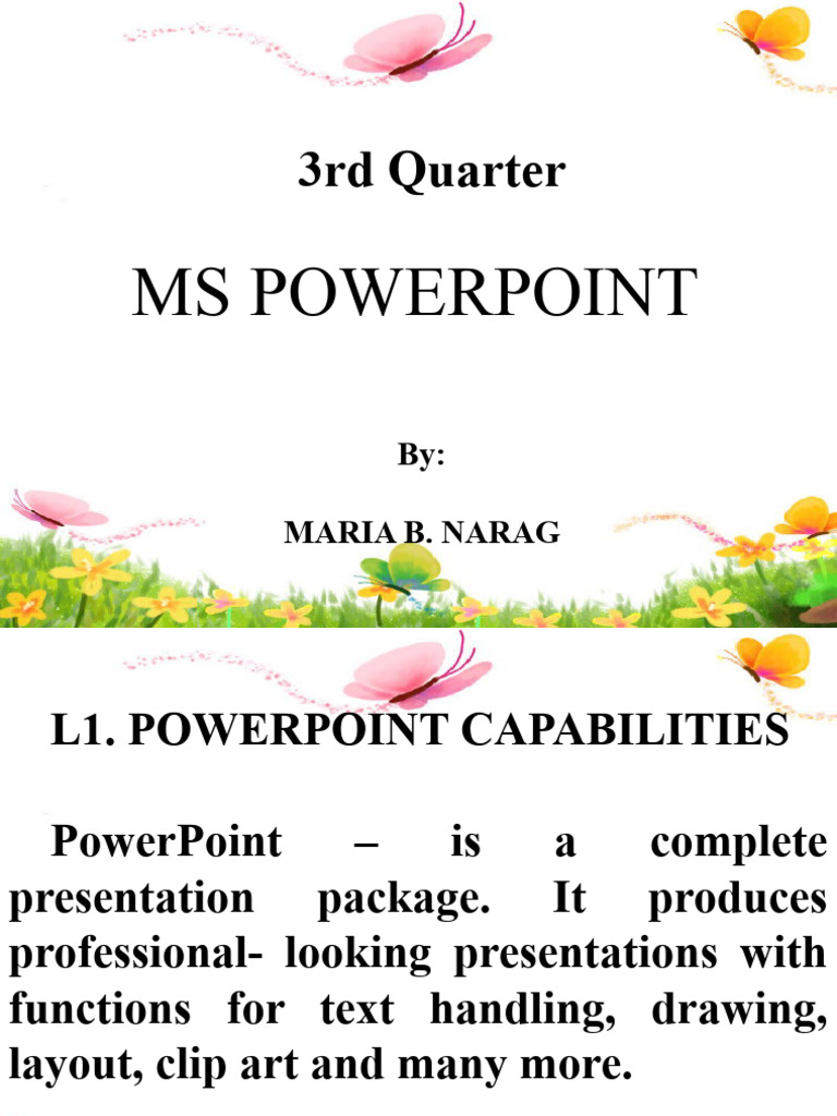 L1. Powerpoint Capabilities & Functions | PDF
