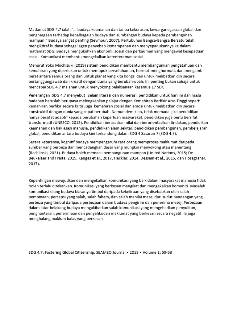 Matlamat SDG 4 | PDF