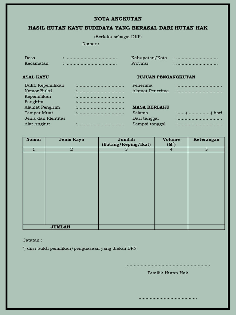 Nota Angkutan | PDF