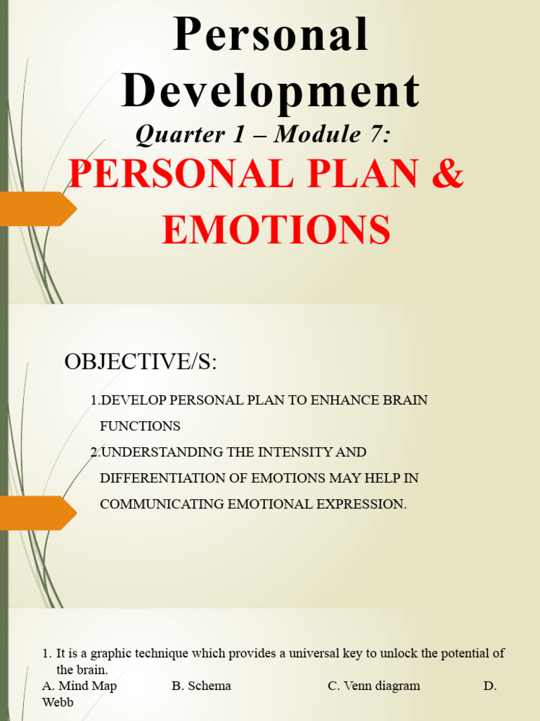 7 Q1-PerDev | PDF | Thought | Emotions
