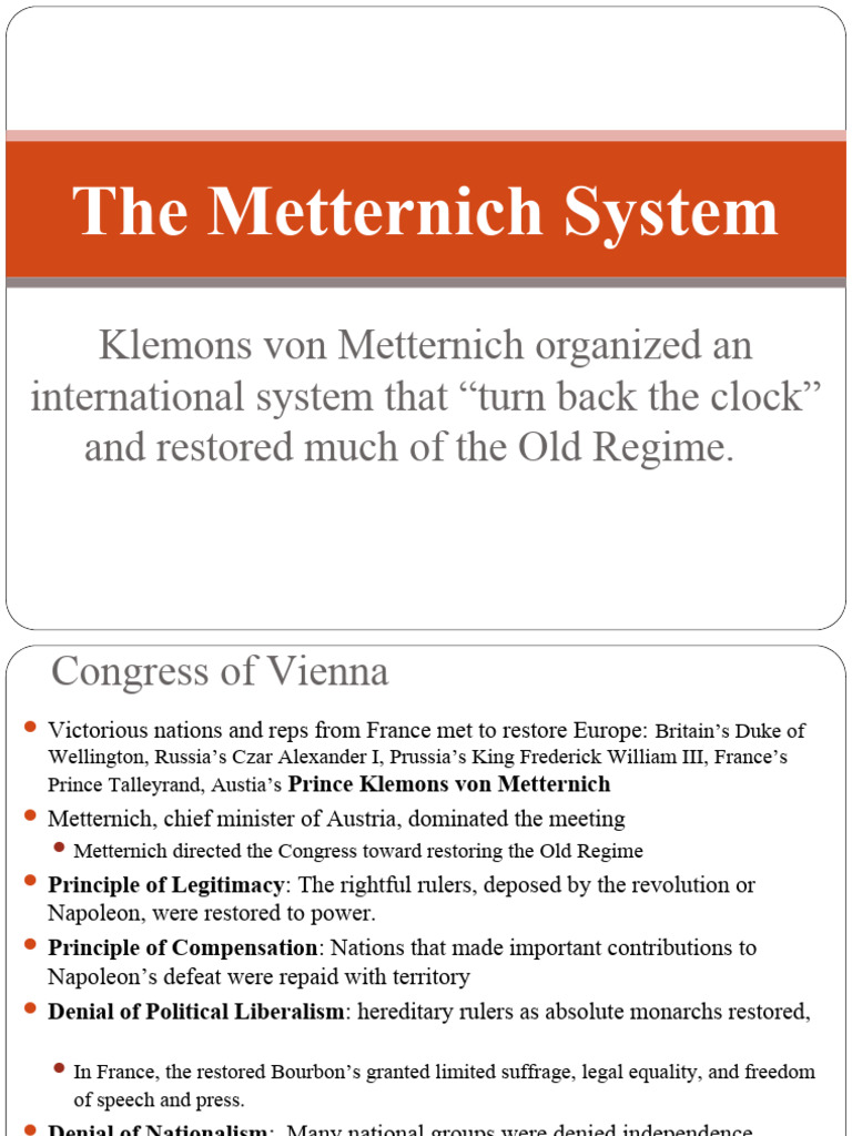 Overview of the Metternich System | PDF | Travel | History