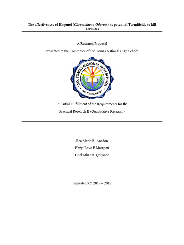 Science Investigatory Project STEM 12 | PDF | Pest (Organism) | Pesticide