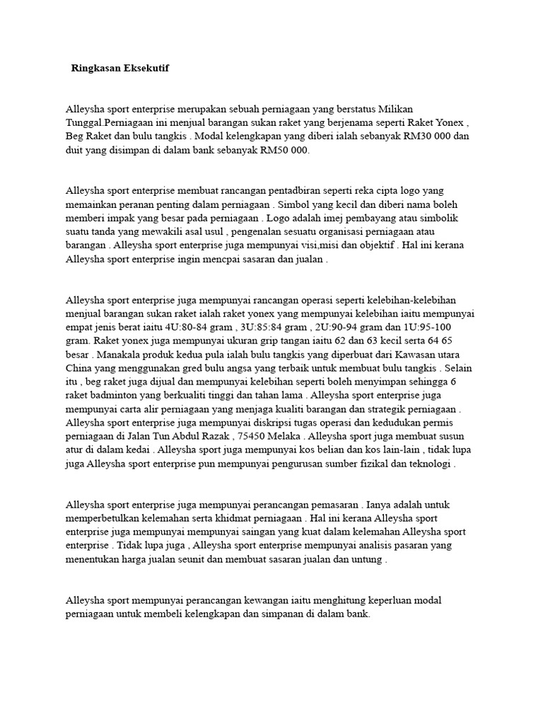 Ringkasan Eksekutif | PDF