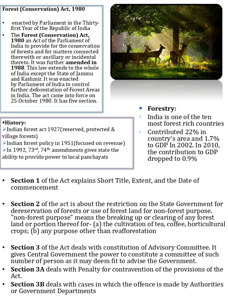 Forest (Conservation) Act, 1980 | PDF | Carbon Cycle | Forests