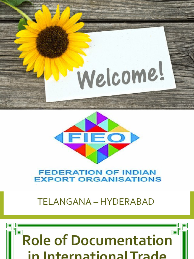 PPTs Role of Documentation in International Trade | PDF | Documentation | Customs