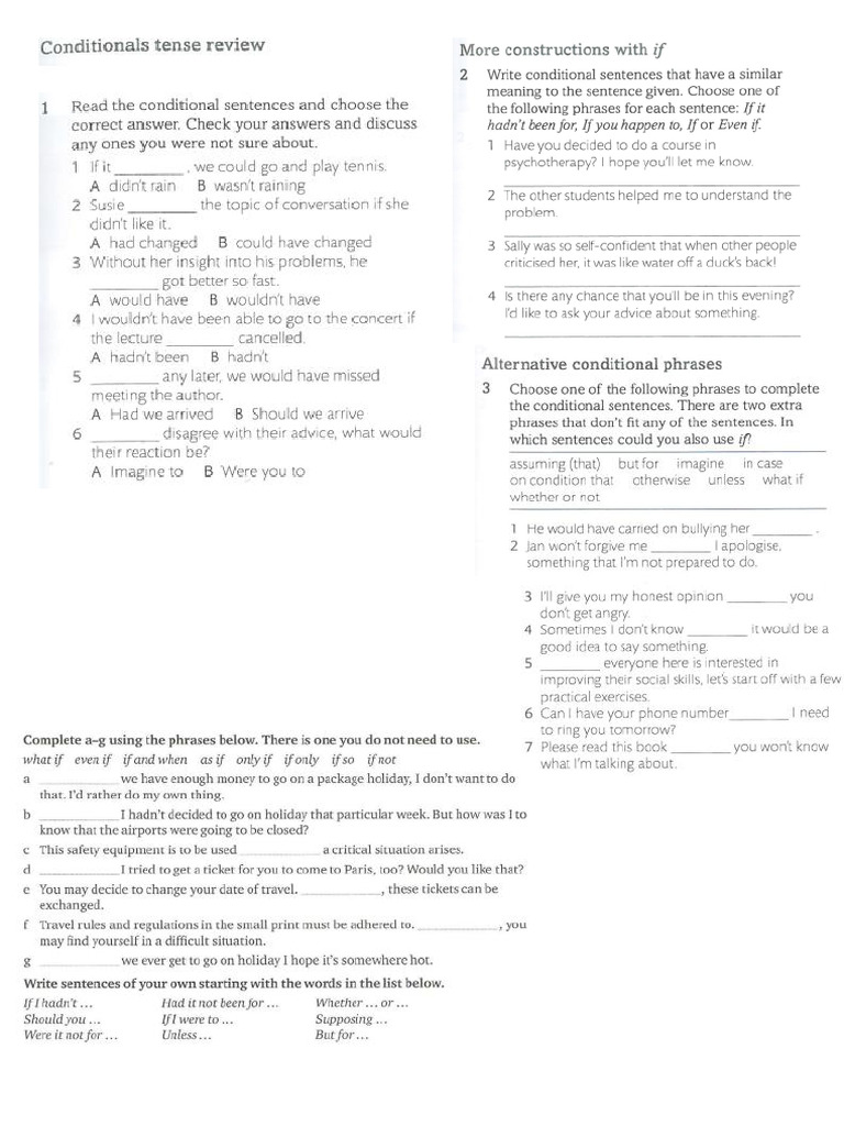 Conditionals (Review) | PDF